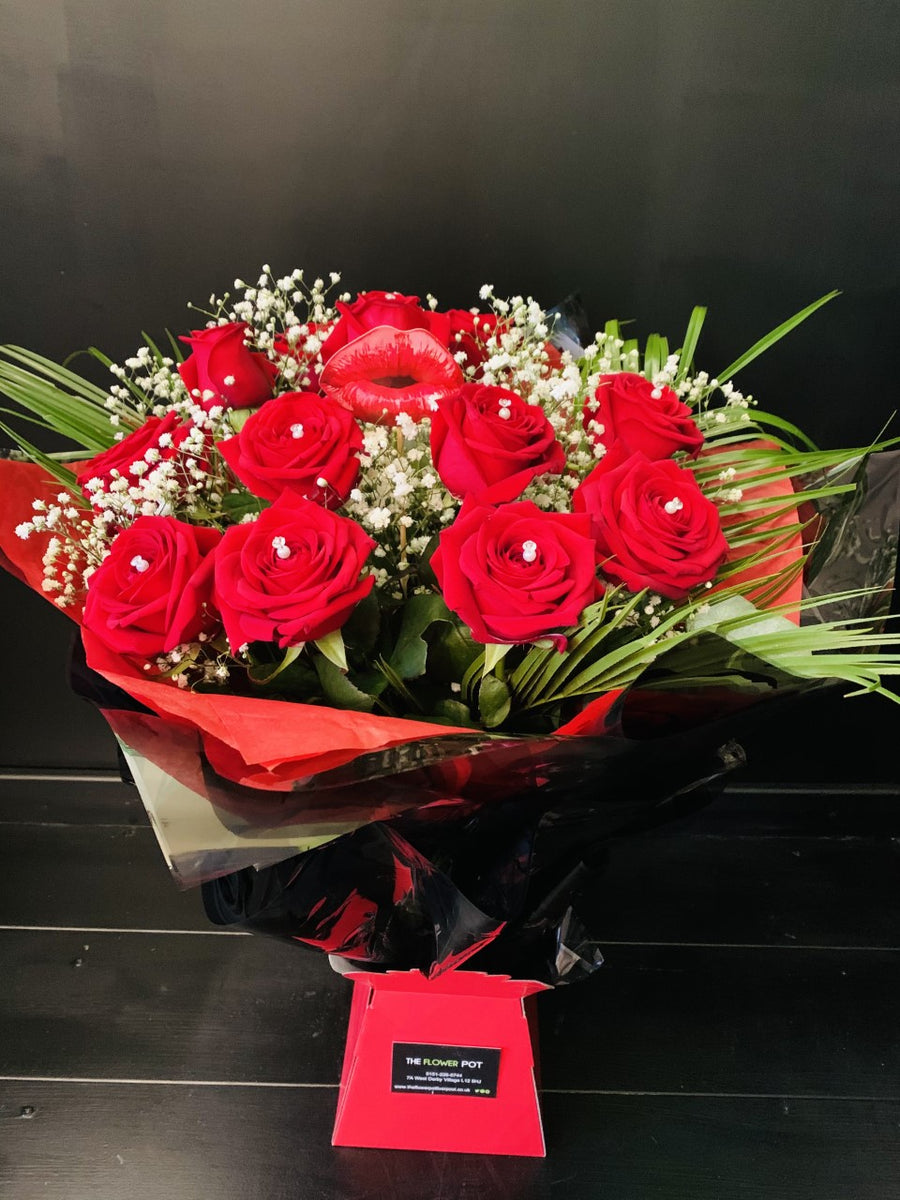 12 Red Long Stem Rose – The Flower Pot liverpool